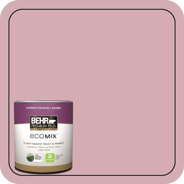 BEHR PREMIUM PLUS 1 qt. #S130-3 Ballet Rose Eggshell Enamel EcoMix ...