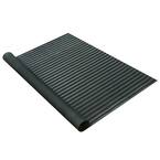 Rubber-Cal Corrugated Ramp Cleat 3 ft. x 8 ft. Black Rubber Flooring ...