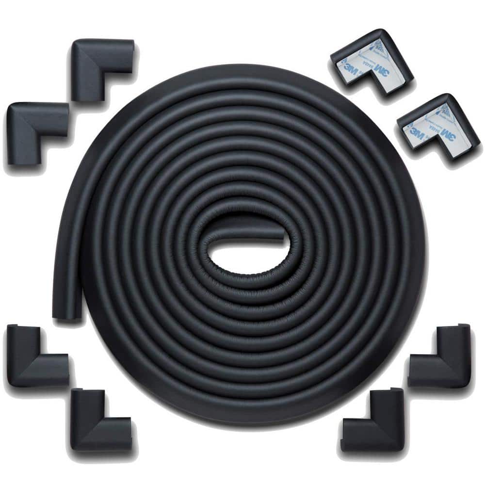 Angel Sar 18 ft. Soft NBR Rubber Foam Furniture Edge Corner Protector ...