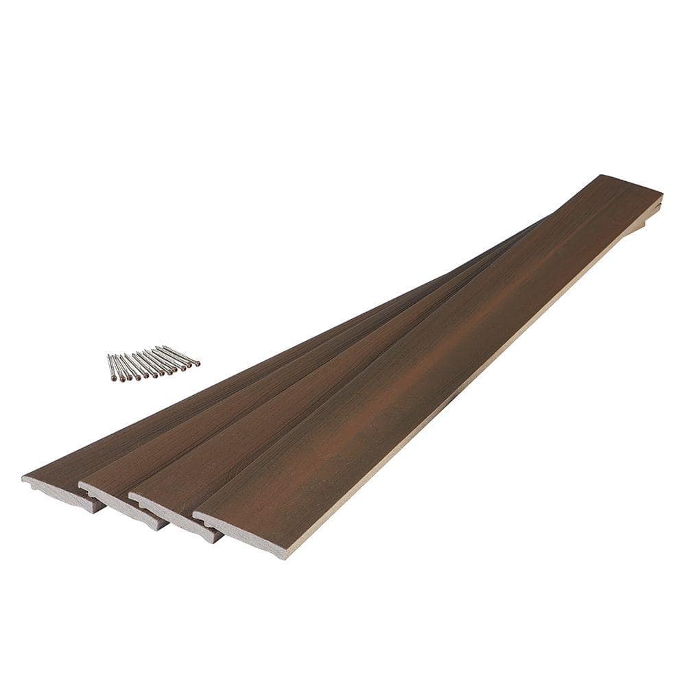 Veranda 5 in. x 5 in. x 48 in. Composite Post Wrap in Brazilian Walnut ...