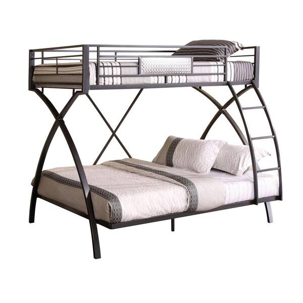 William's Home Furnishing Apollo Gray Bunk Bed WI-BK1029 - The Home Depot