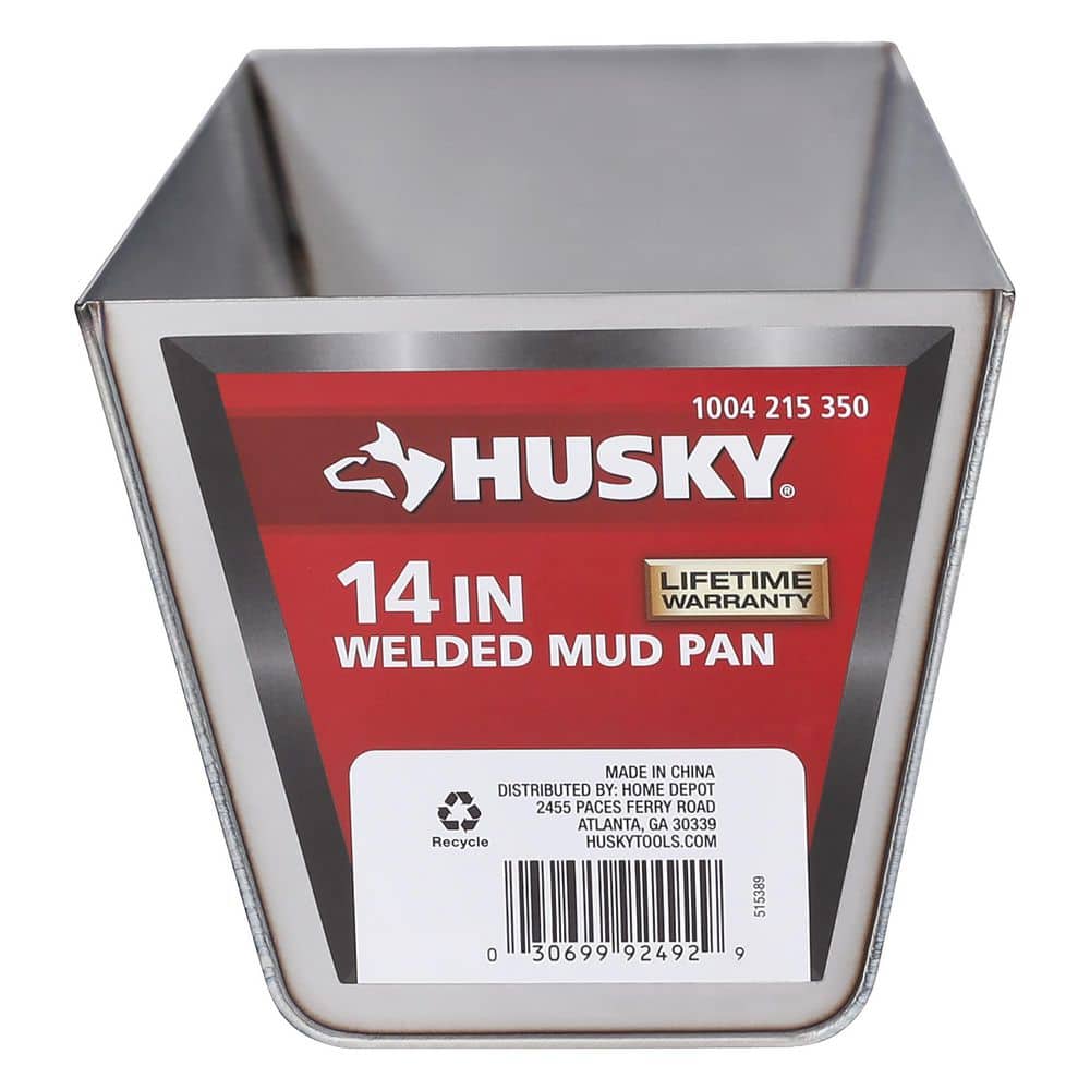 Husky 14 in. Stainless Steel Laser Welded Mud Pan 92492 - The Home Depot
