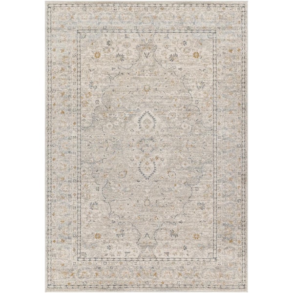 Livabliss Alpharetta Medium Gray Medallion 8 ft. x 10 ft. Indoor Area ...