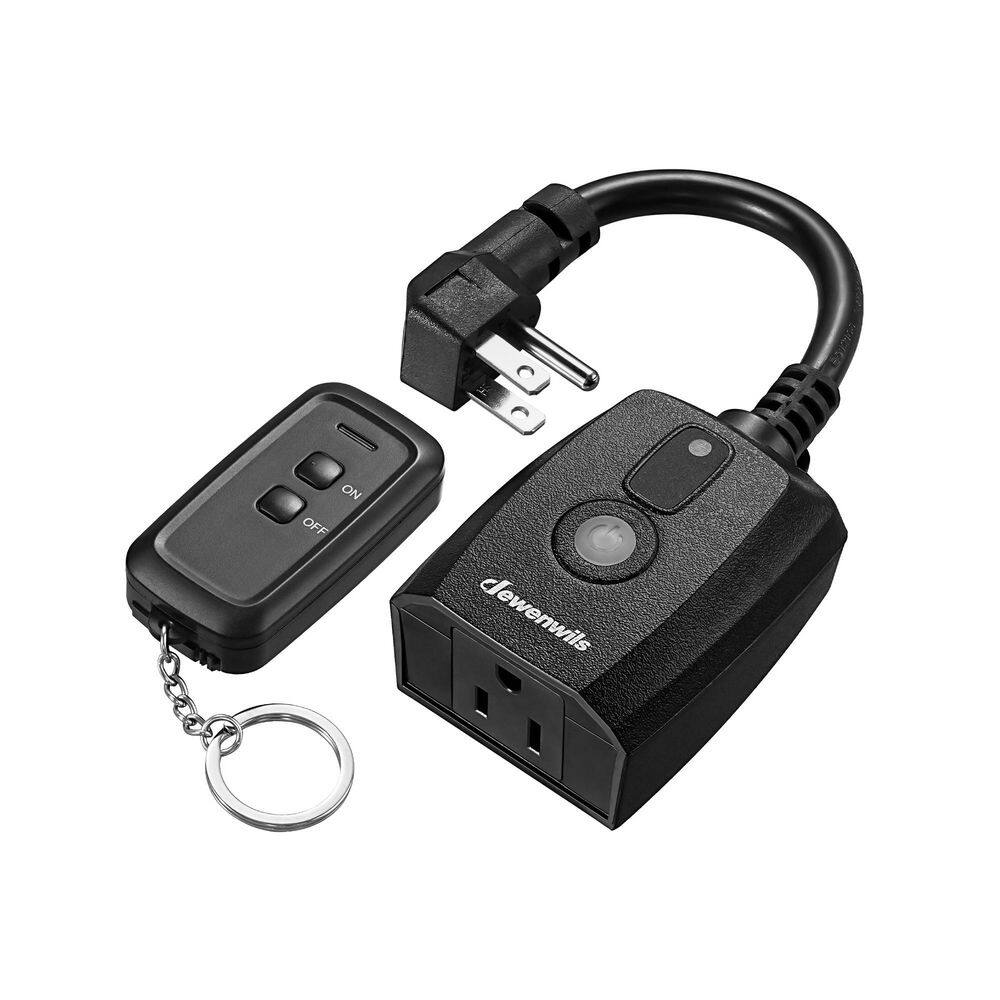 DEWENWILS Outdoor Wireless Remote Control Outlet 125V 15A with SJTW ...