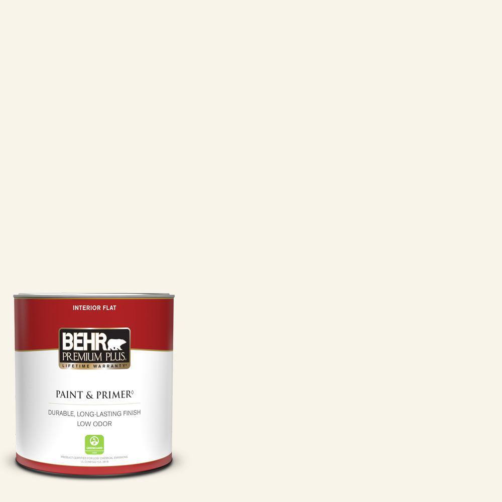 BEHR PREMIUM PLUS 1 Qt Designer Collection DC 005 Natural White Flat BEHR PREMIUM PLUS 1 Qt Designer Collection DC 005 Natural White Flat