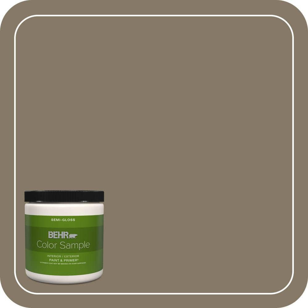 BEHR PREMIUM PLUS 8 oz. #740D-6 Mountain Elk Semi-Gloss Interior ...