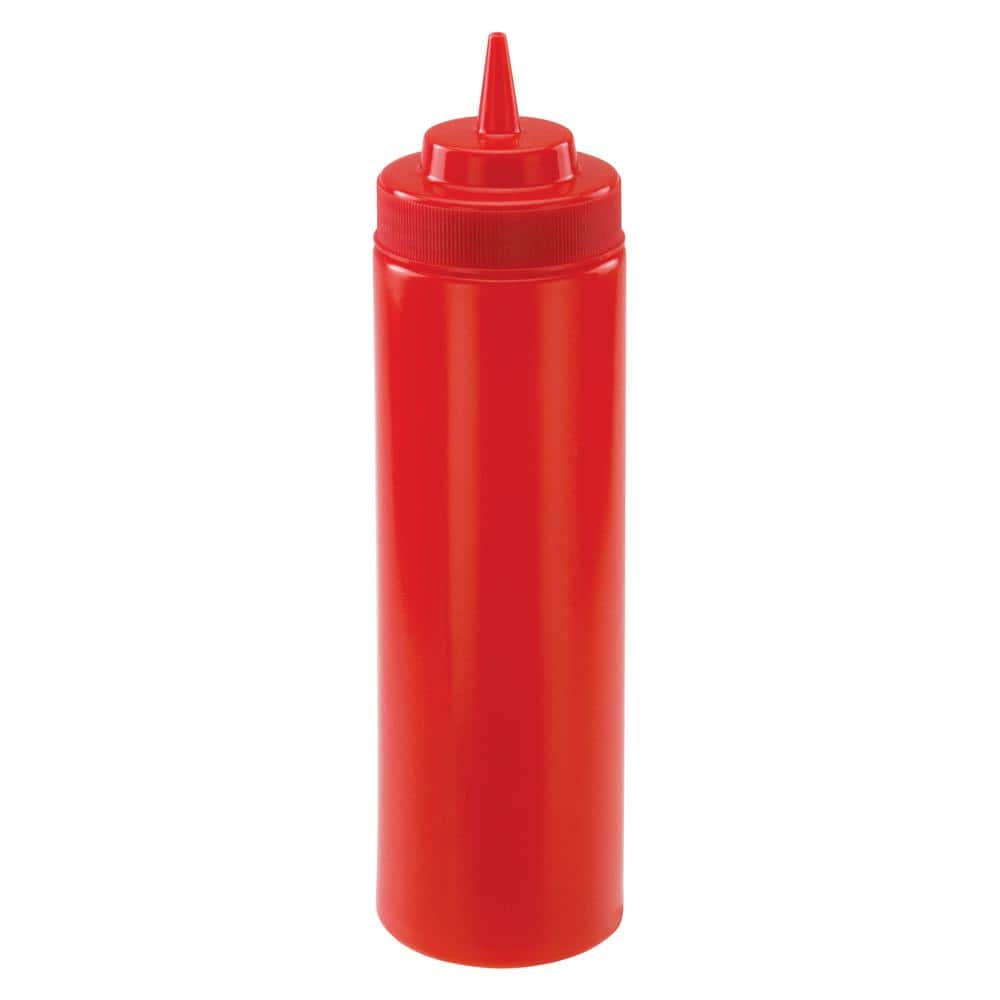 Winco 24 oz. Red Squeeze Bottles (6-Pack) PSW-24R - The Home Depot