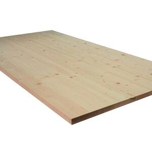 1 in. x 36 in. x 72 in. Allwood Pine Project Panel Table Island Top EGP ...