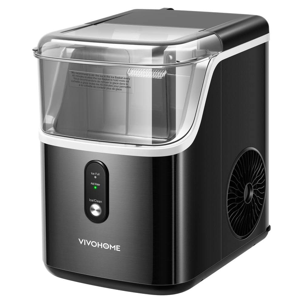VIVOHOME 8. 7 in. 33 lbs. Countertop Nugget/Pebble Ice Maker with Self ...