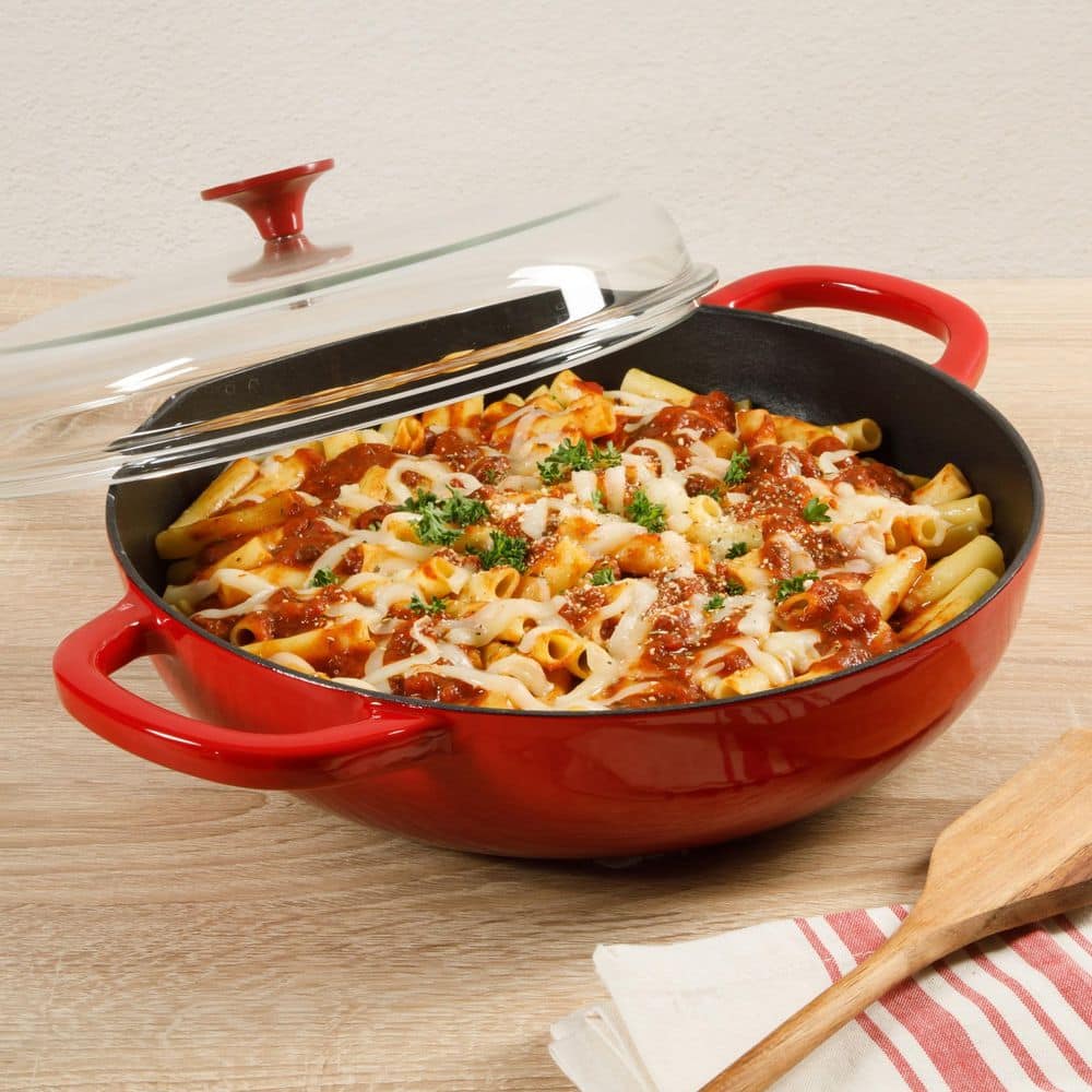Crock-Pot 5 qt. Enameled Cast Iron Multi-Use Everday Pan With ...