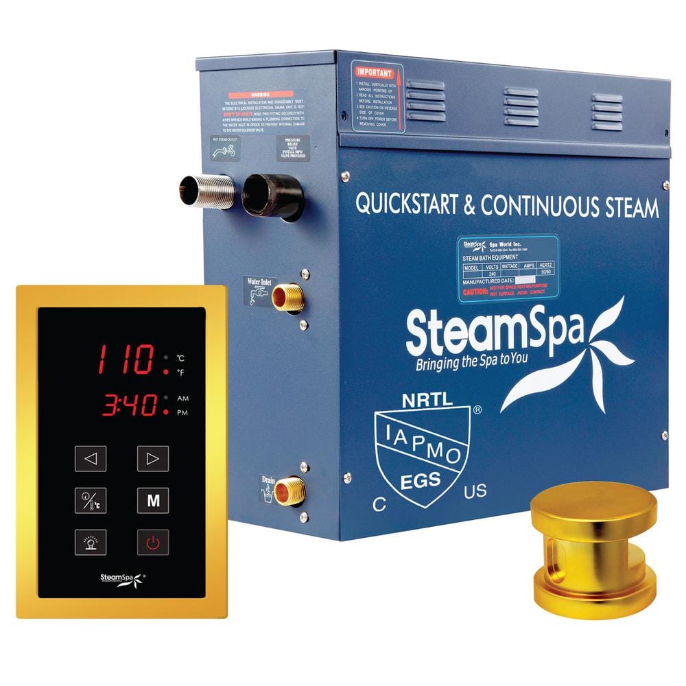 SteamSpa Oasis Series 4.5kW Steam Bath Generator with Continuous Steam ...