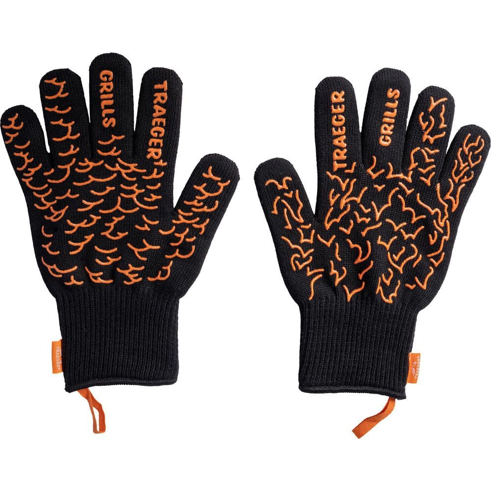 Traeger Heat Resistant BBQ Grilling Mitts with Silicone Grip BAC788 ...