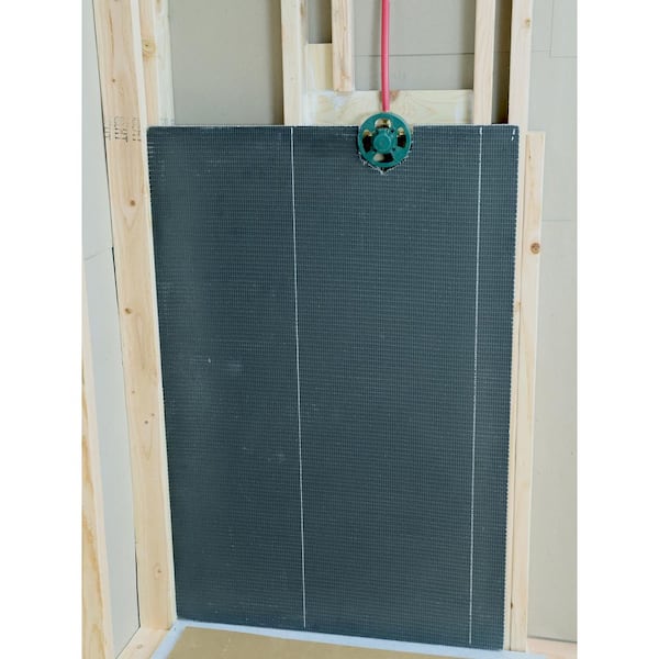 Everbilt Watershield Shower System 32 in. x 4 ft. x 1/2 in. Wall, Tile ...