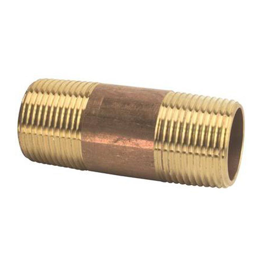 ProPlus 1/2 in. x 4 in. Brass Nipple 113-8-56 - The Home Depot