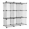mount-it! 10-Gal. Wire Storage Cubes 9-Cube Metal Grid Organizer WI ...