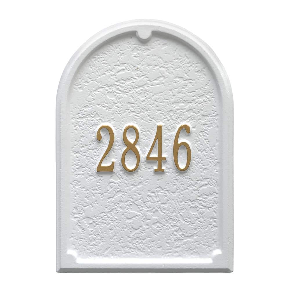 Whitehall Products Mailbox Door Panel in White/Gold 1424WG - The Home Depot