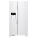 Whirlpool 25 cu. ft. Side by Side Refrigerator in White WRS325SDHW ...
