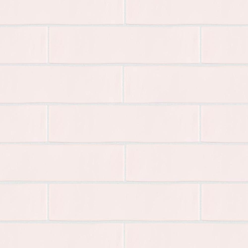Merola Tile Chalk Rosa 3 in. x 11-3/4 in. Ceramic Wall Tile (6.25 sq ...