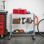 TRINITY EcoStorage 3‐Tier 40.5 in. x 18 in. x 36 in. Cart in Chrome ...