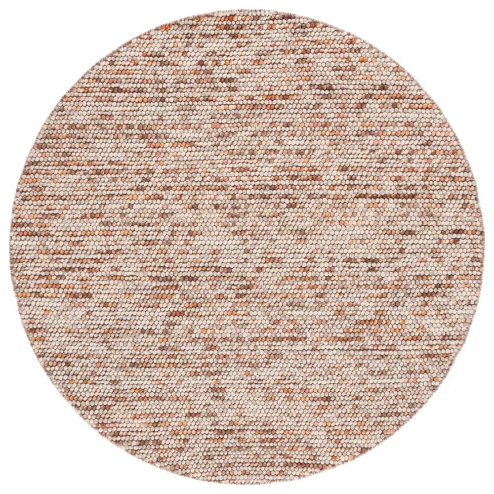 SAFAVIEH Natura Dark Brown/Beige 6 ft. x 6 ft. Gradient Round Area Rug ...