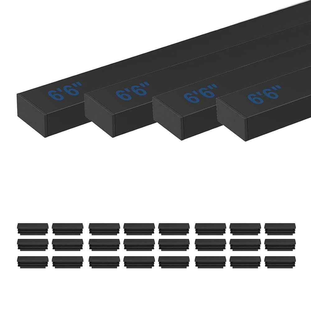 Afoxsos 4 Pack 2.36 in. x 78 in. Stainless Steel Flat Top Rail Cable ...