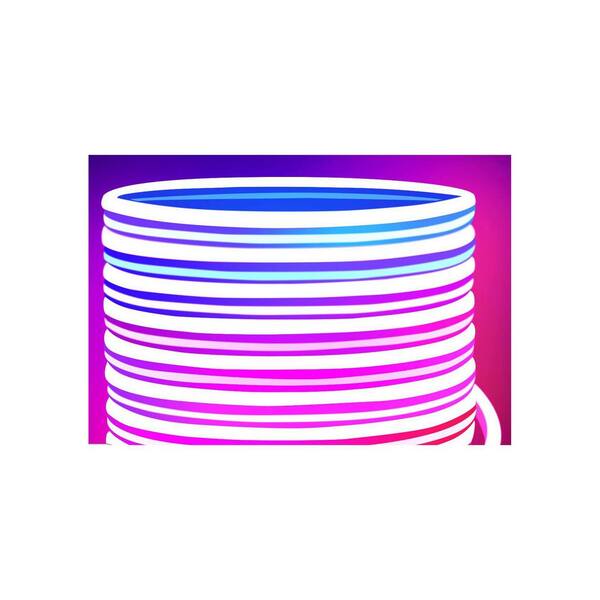 OBJLGEV 32 ft. Outdoor RGB Plug-In Integrated LED Rope light 1-Pack ...