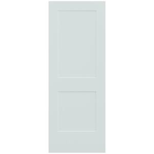 JELD-WEN 30 in. x 80 in. 2 Panel Monroe Primed Smooth Solid Core Molded ...