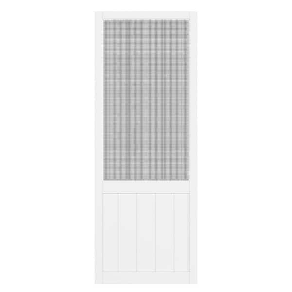 EH PUERTA 30 in. x 80 in. Universal Primed White Paneled Railing Style ...