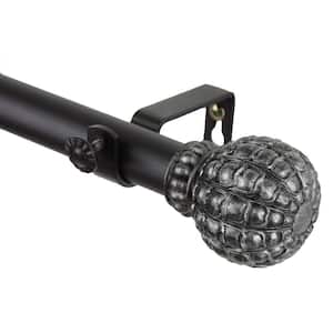 Rod Desyne 120 in. - 170 in. 1 in. Pod Single Curtain Rod Set in ...