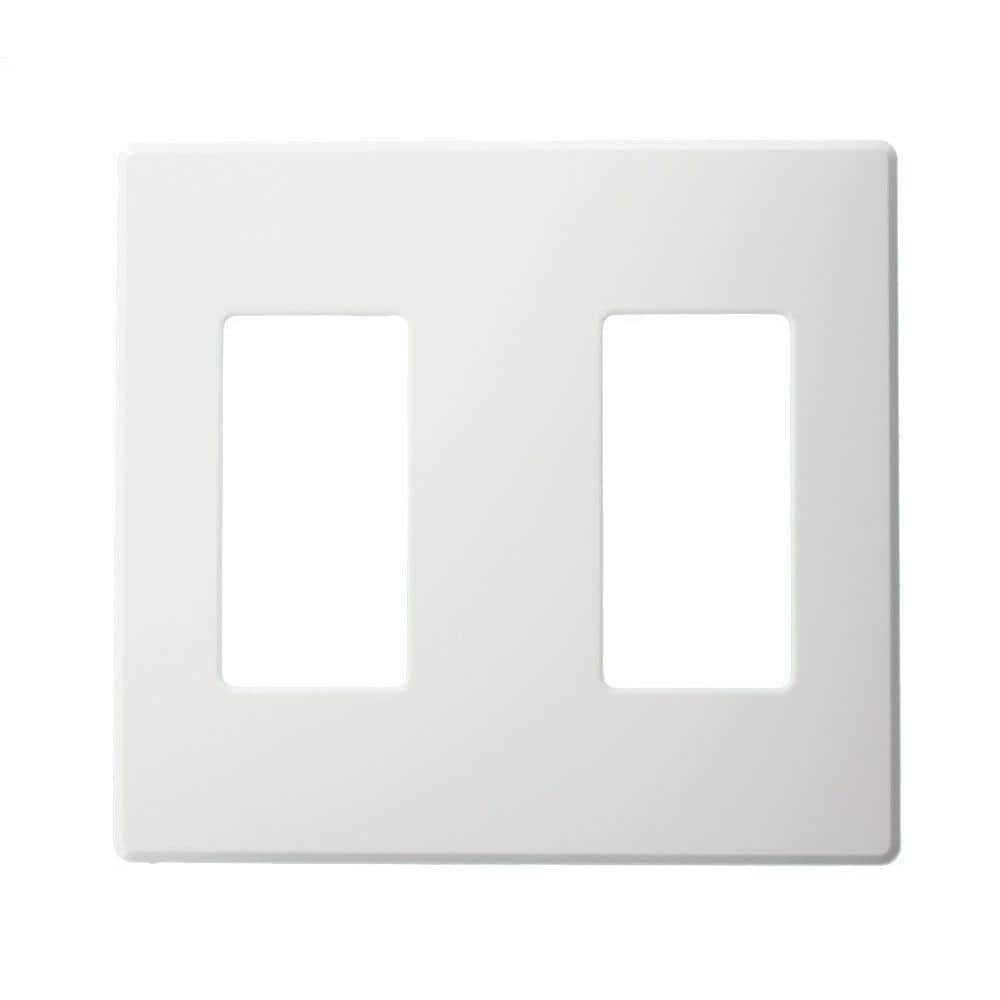 Leviton Renoir 1-Gang White Despard Plastic Standard Wall Plate (1-Pack ...