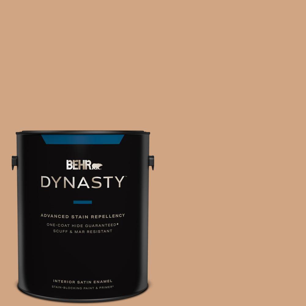 BEHR DYNASTY 1 gal. #260F-4 Sunset Beige Satin Enamel Interior Stain ...