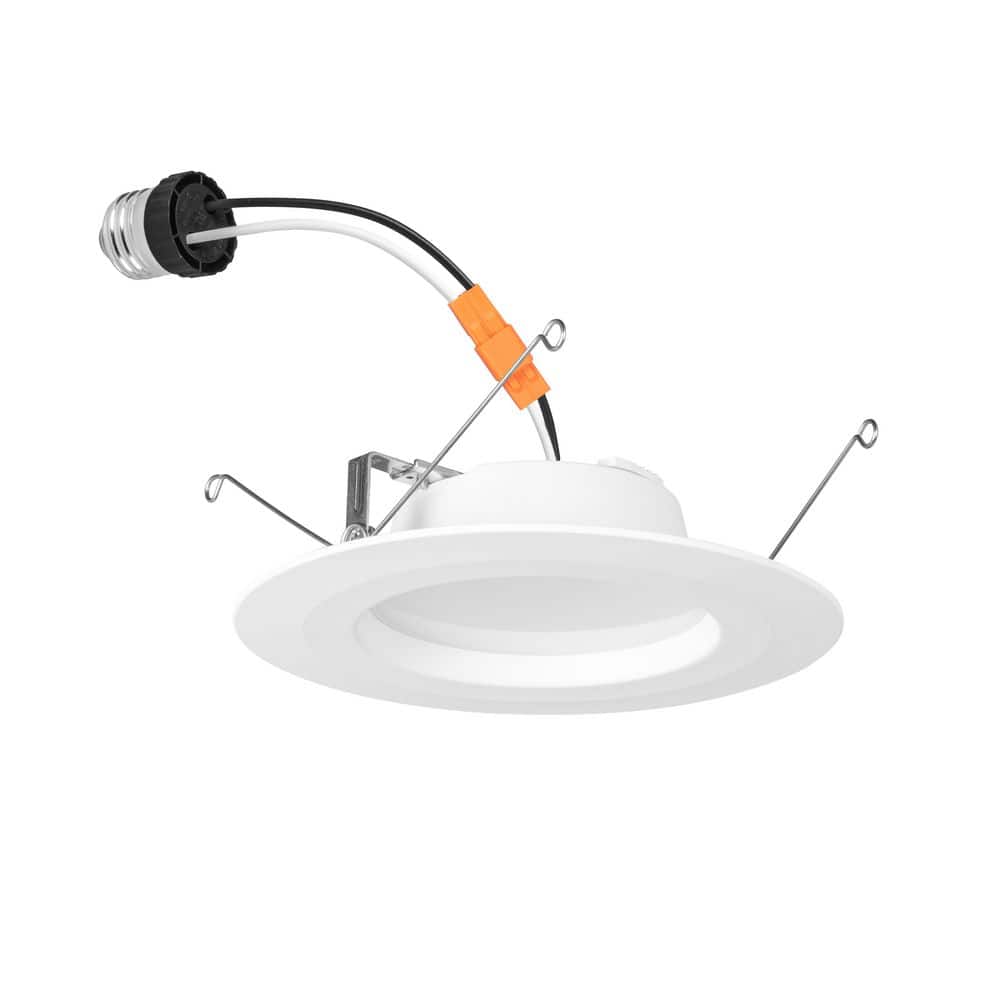 Commercial Electric 5/6 in. Integrated LED Matte White New Construction ...