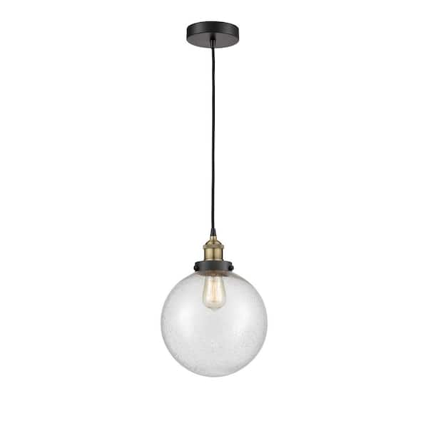 Innovations Beacon 100-Watt 1-Light Black Antique Brass Standard Mini ...