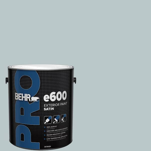 BEHR PRO 1 Gal. #N470-2A Dusted Blue Satin Exterior Paint PR64001 - The ...