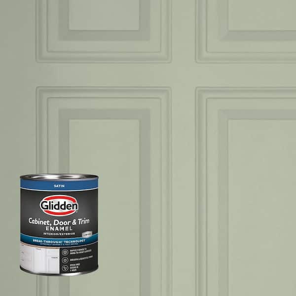 Glidden 1 qt. PPG1124-4 Light Sage Satin Door, Trim and Cabinet Paint ...