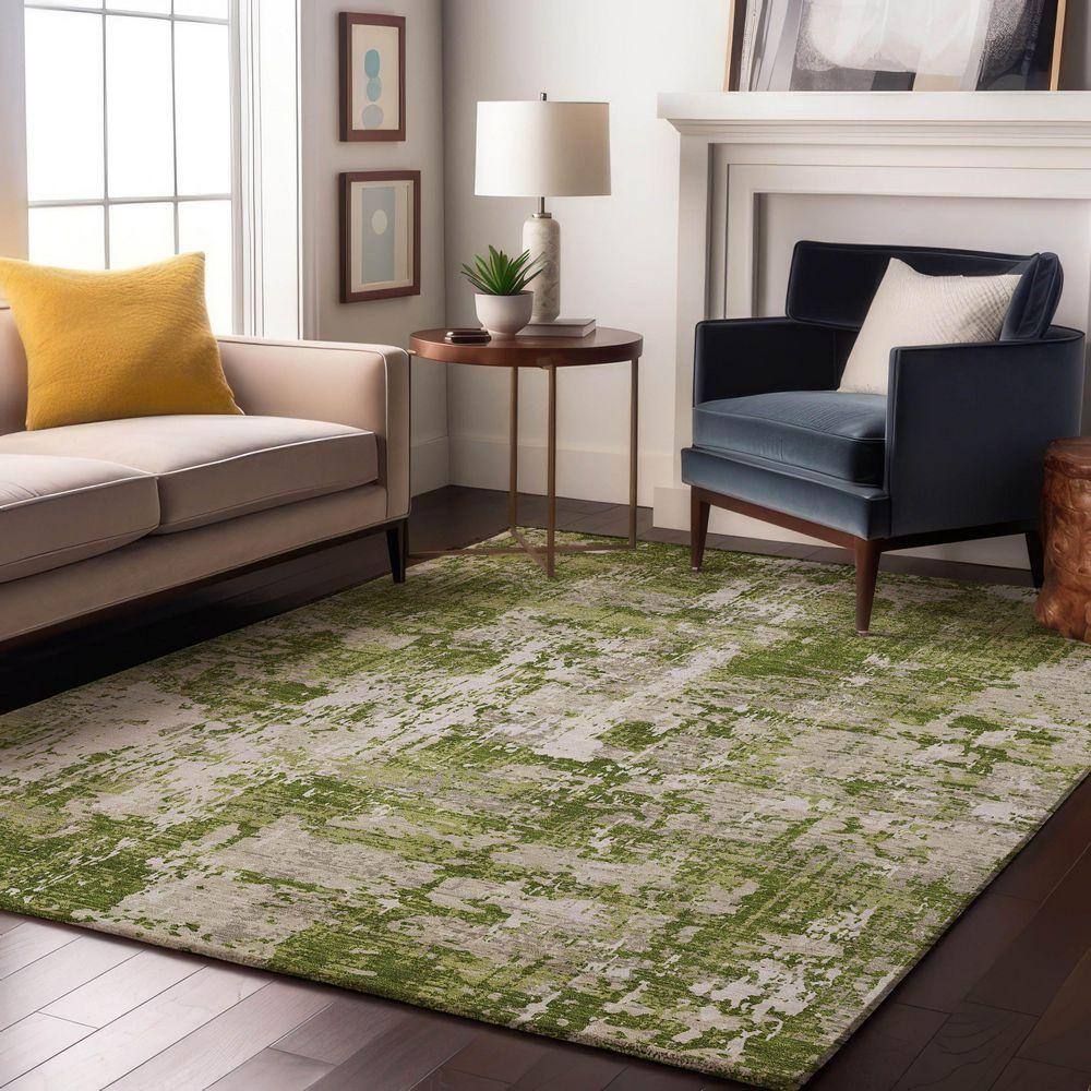 Addison Rugs Mayfield Premium Machine Washable Abstract AMF1008 Green 5 ...