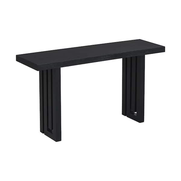 Polibi 59 in. Black Rectangle Wood Console Table RS-0612250B - The Home ...