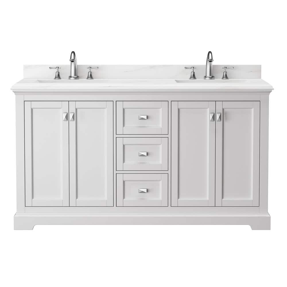 HBEZON Aphrodite 60 in. W x 22 in. D x 33 in. H Freestanding Bath ...
