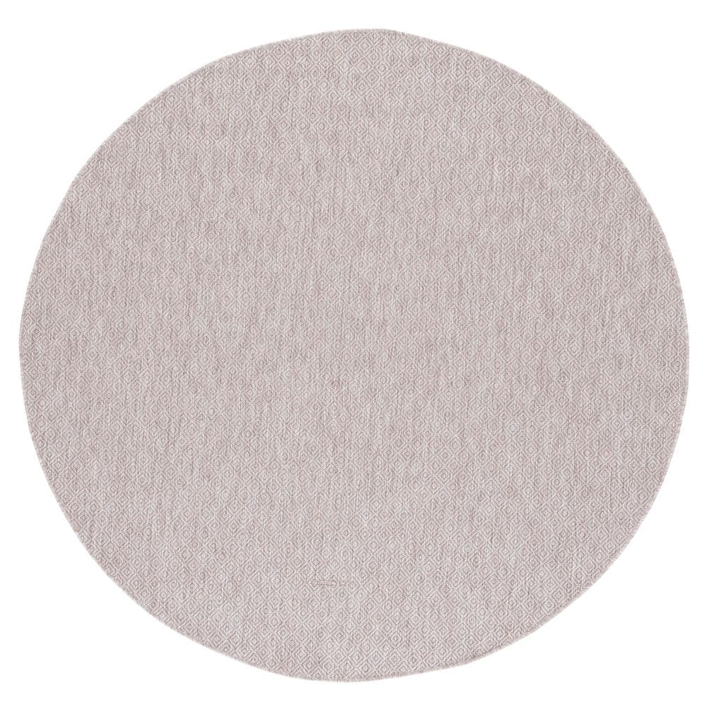 SAFAVIEH Courtyard Beige/Beige 8 ft. x 8 ft. Dotted Diamond Indoor ...