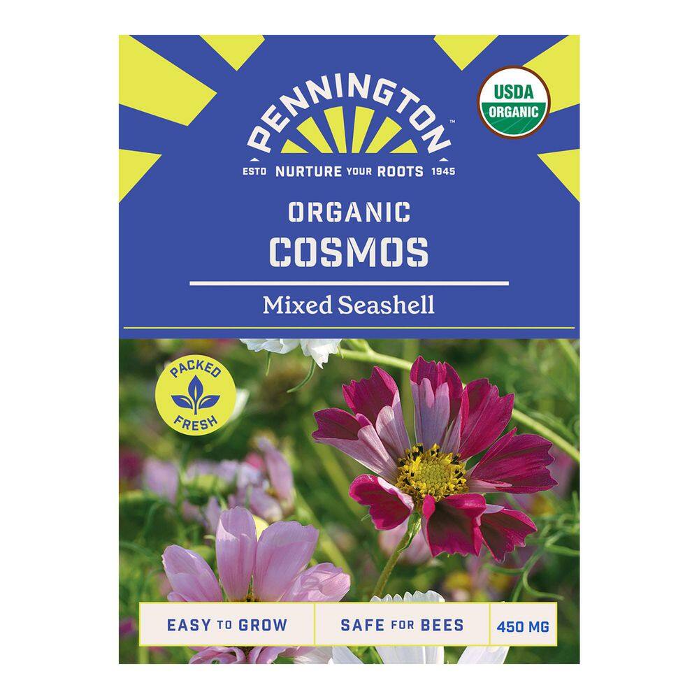 Pennington Organic Seashell Mixed Cosmos Flower Seeds 1110 - The Home Depot
