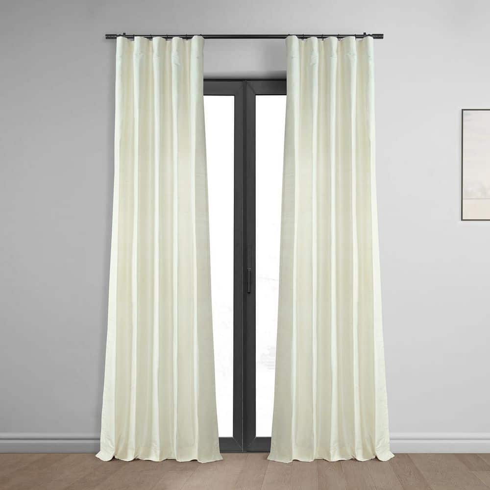 Exclusive Fabrics & Furnishings Pearl Textured Silk Rod Pocket Room ...