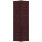 JELD-WEN 36 in. x 80 in. Conmore Black Cherry Stain Smooth Hollow Core ...
