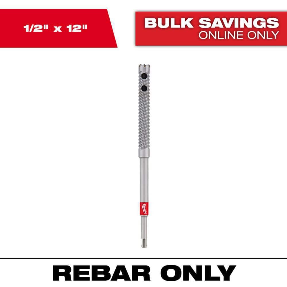 Milwaukee 1/2 in. x 12 in. SDS-Plus Rebar Cutter 48-20-6795 - The Home ...