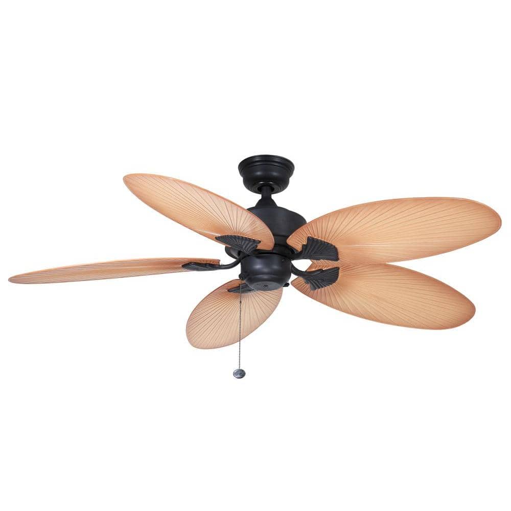 Hampton Bay Lillycrest 52 in. Outdoor Aged Bronze Ceiling Fan TDC-5201 ...