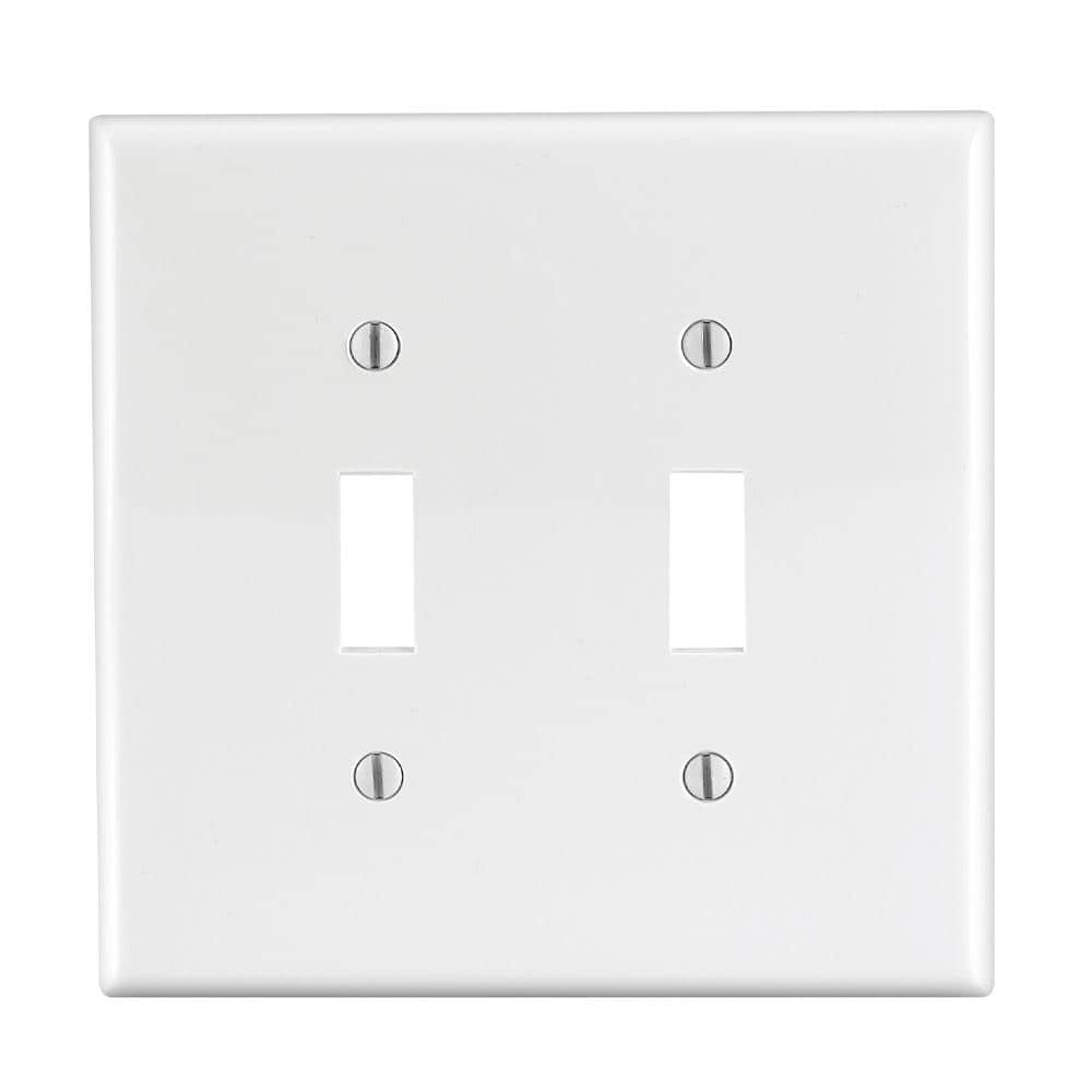 Leviton 2-Gang White Toggle Nylon Standard Wall Plate (5-Pack) PJ2-WMP ...