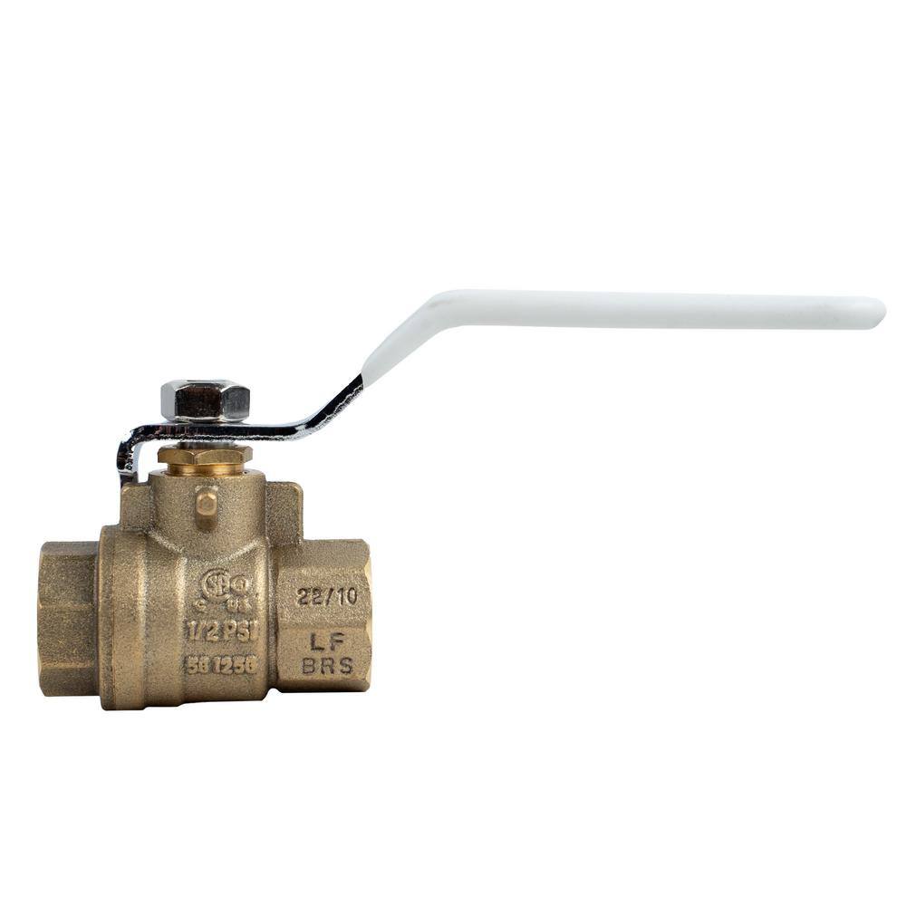 TMG 3/8 in. FIP Lead Free Brass Ball Valve with Stainless Steel Ball ...