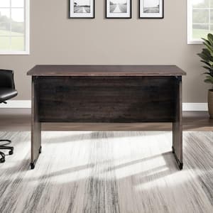 Benjara 47 in. Rectangular White and Black Wood Top 0-Drawer Writing ...