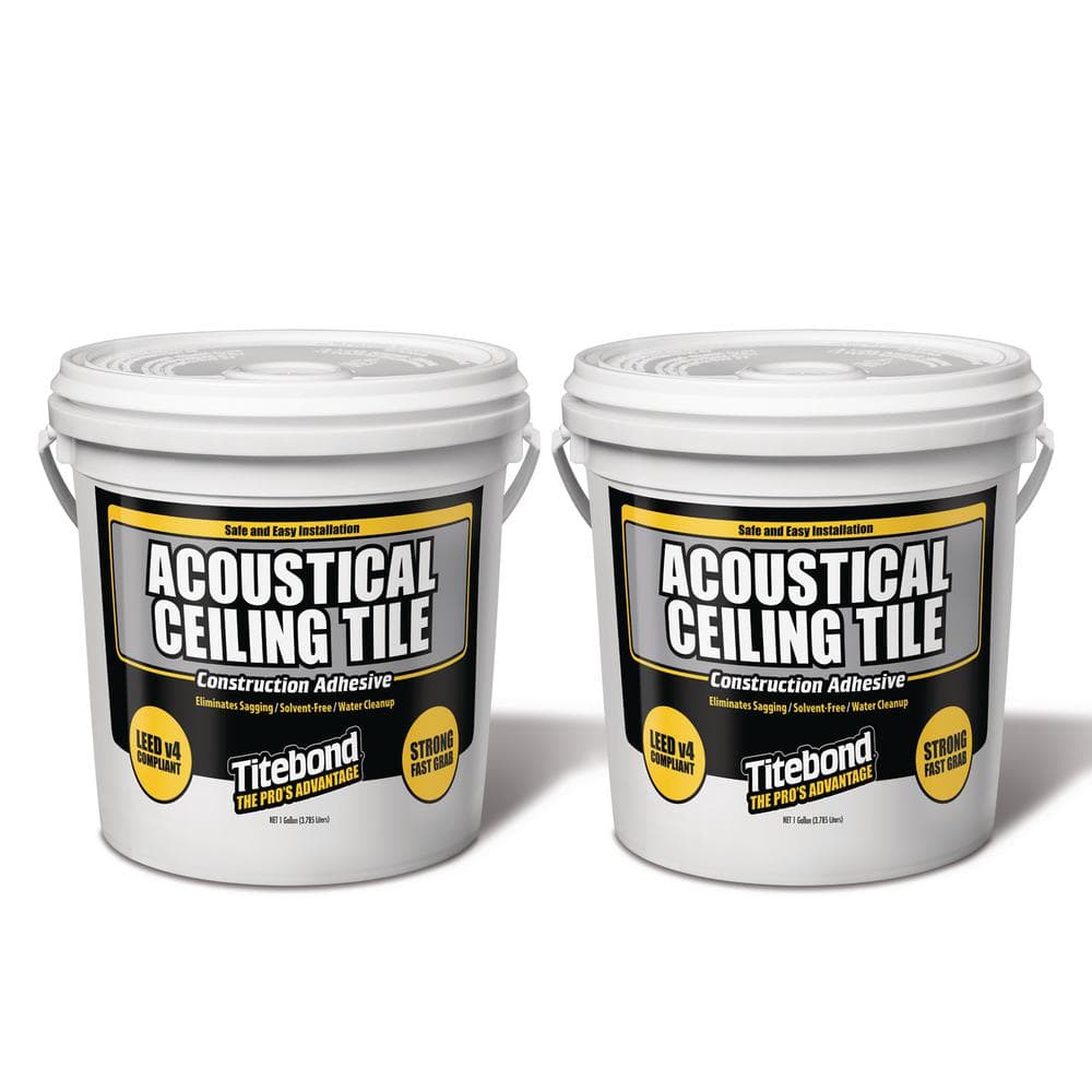Titebond 128 oz. Yellow Acoustical Ceiling Tile Construction Adhesive ...
