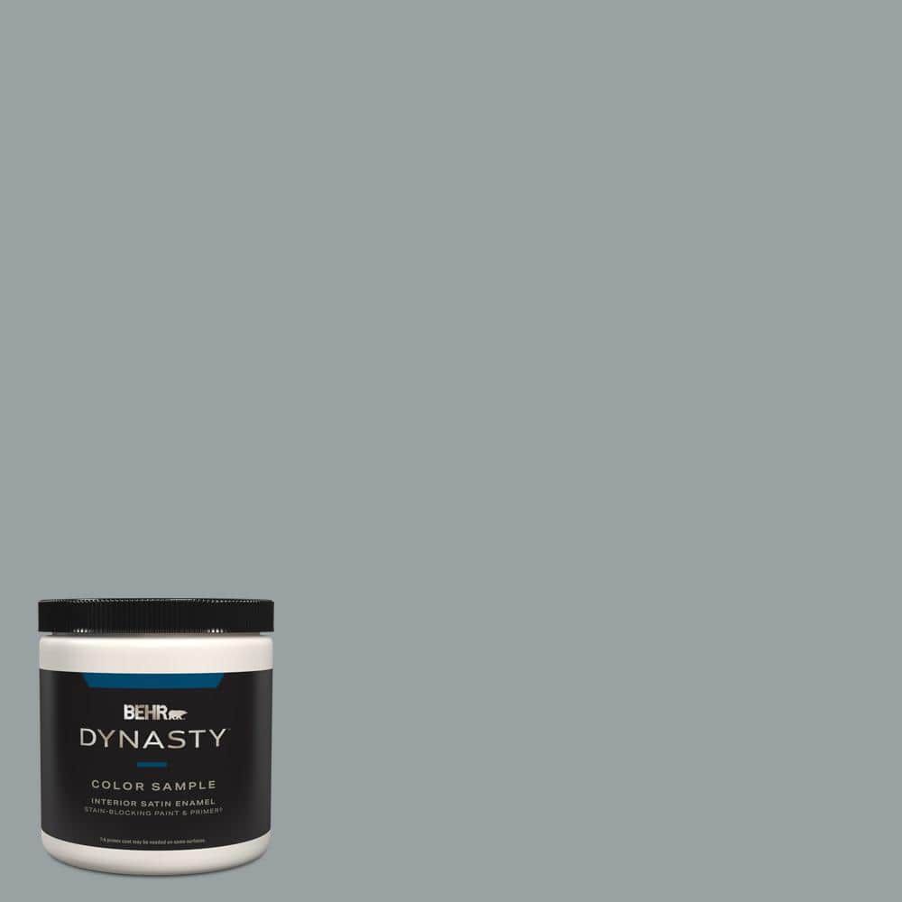 BEHR DYNASTY 8 oz. #HDC-SM16-02 River Rock Grey Satin Enamel Stain ...