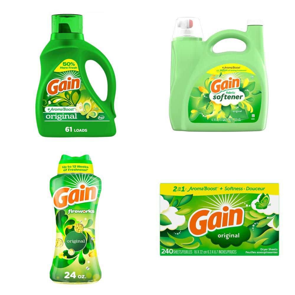 Gain Aroma Boost Original Scent Laundry Set: Detergent (88 fl oz ...